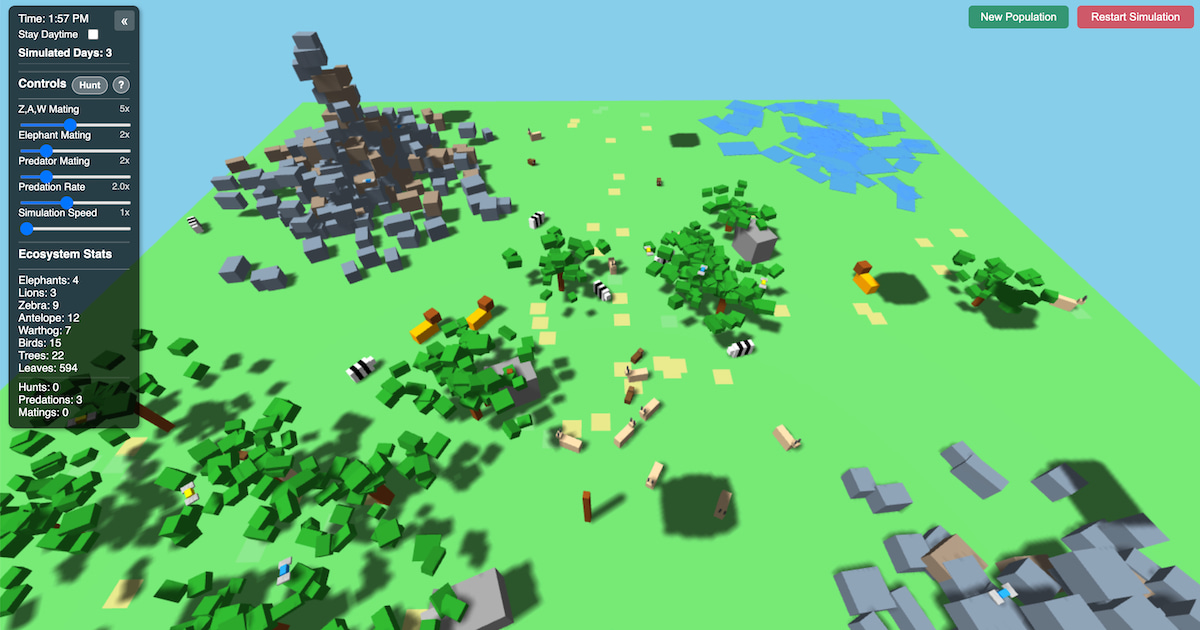 Ecosystem Simulation Safari: Hunter Edition